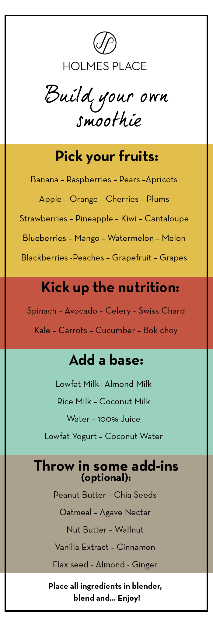 Build your own smoothie